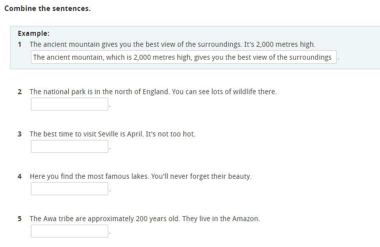 Combine the sentences. Example: 1The ancient | Chegg.com