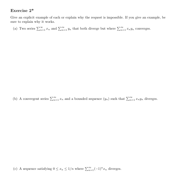 Solved Exercise 2* Give an explicit example of each or | Chegg.com
