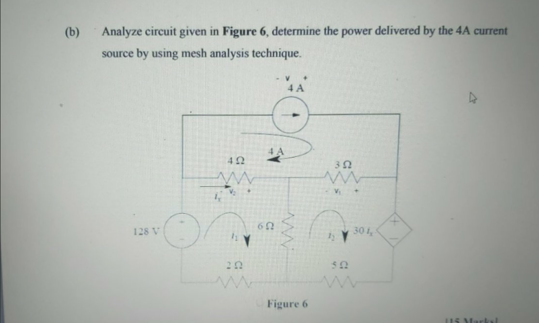 Solved (b) Analyze circuit given in Figure 6, determine the | Chegg.com