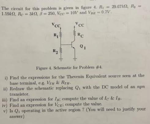 Solved i) Find the expressions VTH & RTH for the Thevenin | Chegg.com