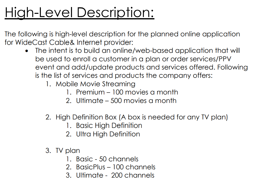 Solved 1. Create the table of entities and activities for | Chegg.com