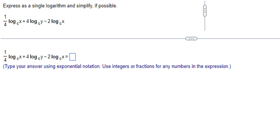 Solved Express as a single logarithm and simplify, if | Chegg.com