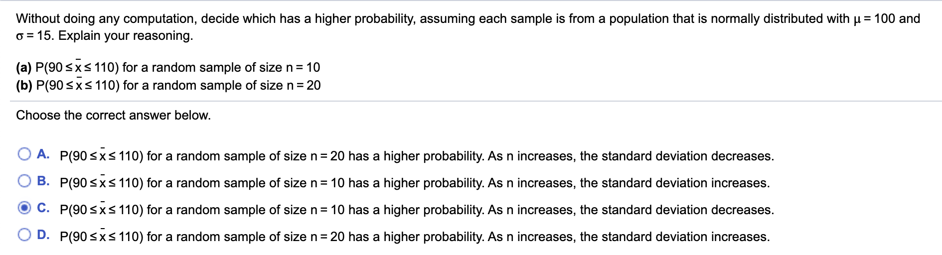 Solved Without doing any computation, decide which has a | Chegg.com