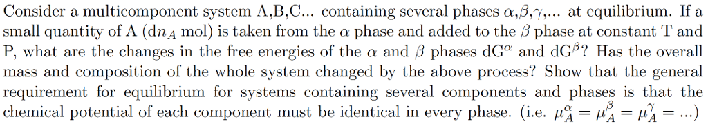 Solved Consider a multicomponent systern A.B.C . containing | Chegg.com
