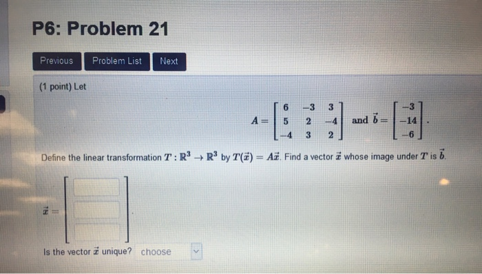 Solved P6: Problem 19 Previous Problem List Next (1 point) | Chegg.com