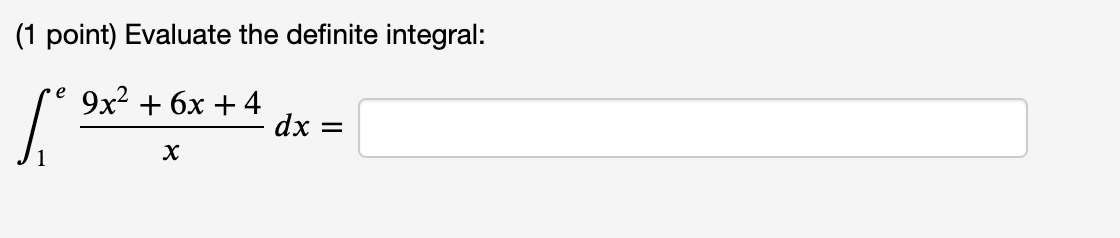 Solved 6 (1 point) Consider the function f(x) = 5 x2 Let | Chegg.com