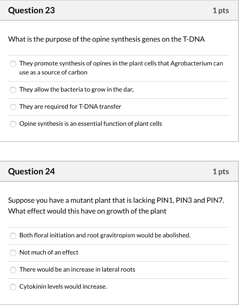 Solved Question 23 1 pts What is the purpose of the opine | Chegg.com