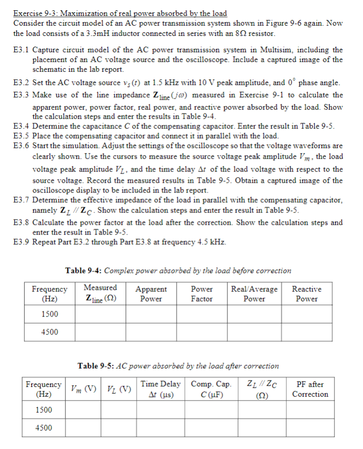 Figure 9-6: Measurement of transmission line | Chegg.com
