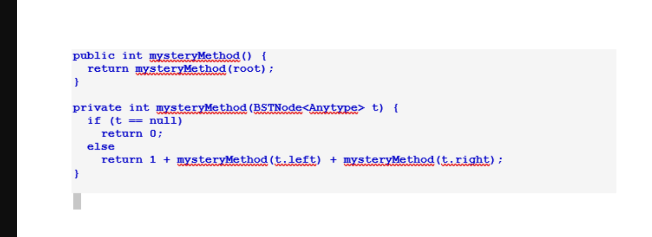 Solved 4. What does the following mystery Method do? Give a | Chegg.com