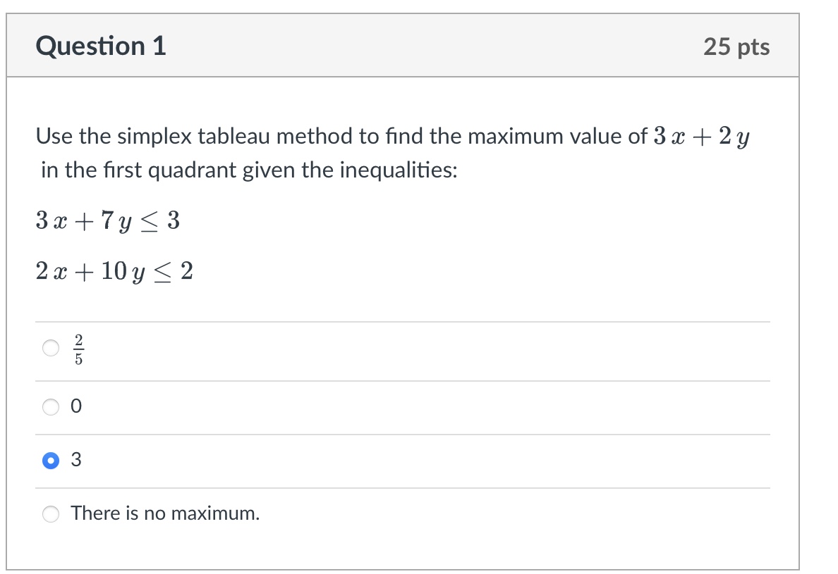 Solved Use the simplex tableau method to find the maximum | Chegg.com