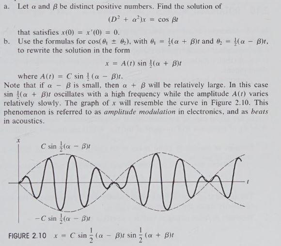 Solved a. Let & and ß be distinct positive numbers. Find the | Chegg.com
