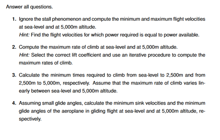 Solved My student number ends in 4, so the aircraft weight | Chegg.com