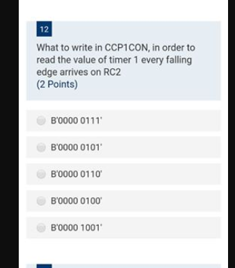 Solved 12 What to write in CCP1CON, in order to read the | Chegg.com