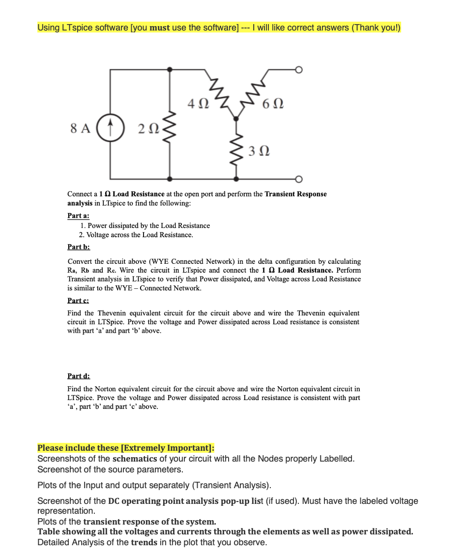 Solved Using LTspice software [you must use the software) | Chegg.com