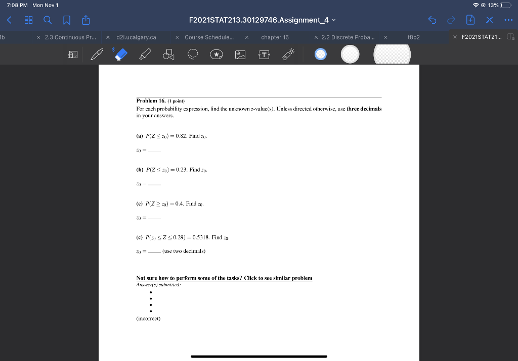 Solved 7:08 PM Mon Nov 1 @ 13%