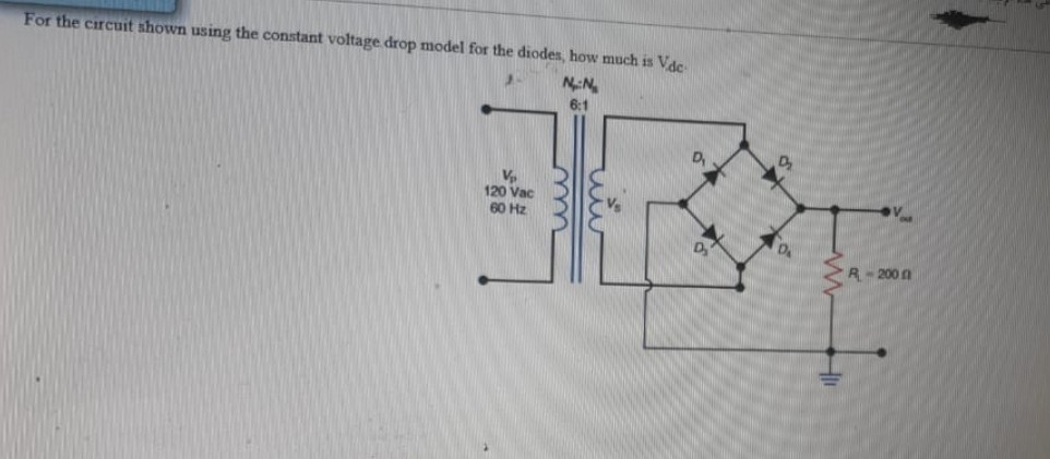 Solved For the circuit shown using the constant voltage drop | Chegg.com