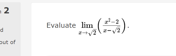 Solved 2 22-2 d Evaluate lim 2+2 X-V 12 but of | Chegg.com