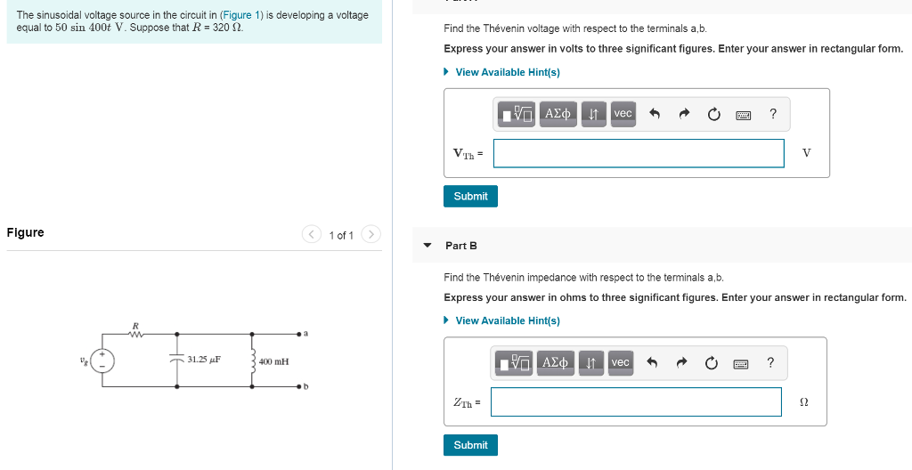 Solved The sinusoidal voltage source in the circuit in | Chegg.com
