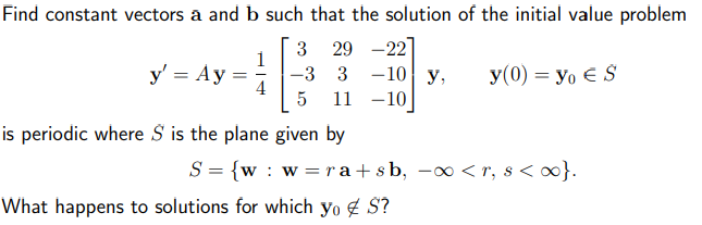 Solved Find constant vectors a and b such that the solution | Chegg.com