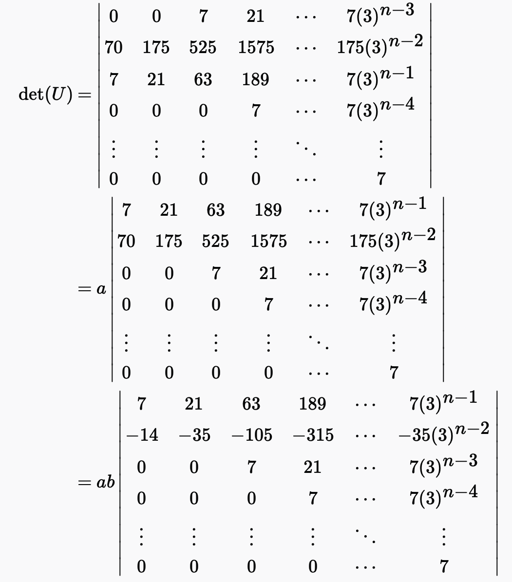 Solved Consider the \\( n \\times n \\) matrix \\( U \\) | Chegg.com