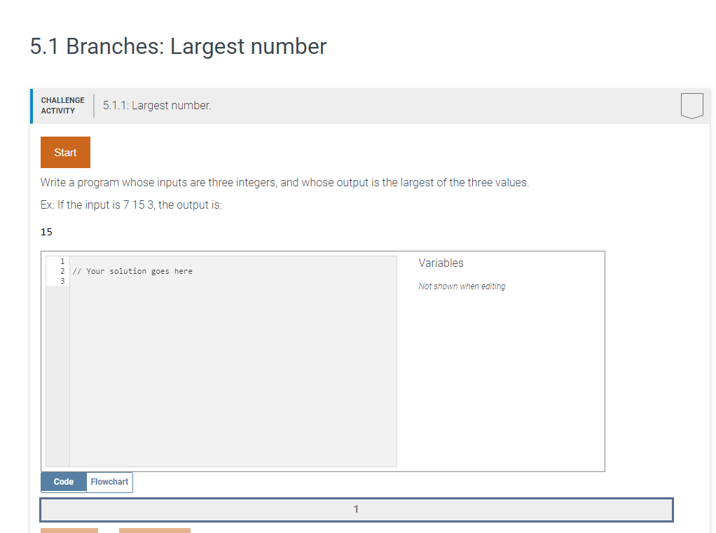 Solved 51 Branches Largest Number Challenge Activity 511 Largest Number Start Write Program 