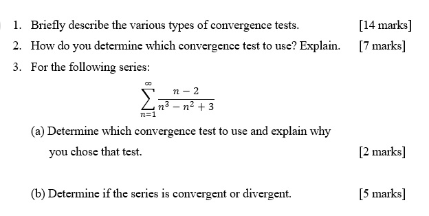 Solved 1. Briefly describe the various types of convergence | Chegg.com