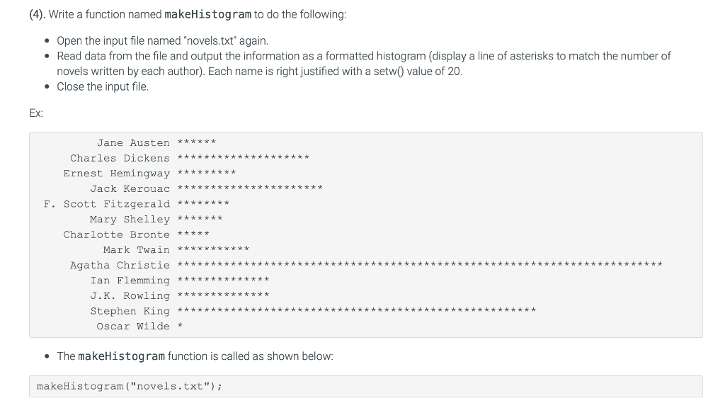Solved 7.13 LAB*: Program: Data visualization (Streams and | Chegg.com