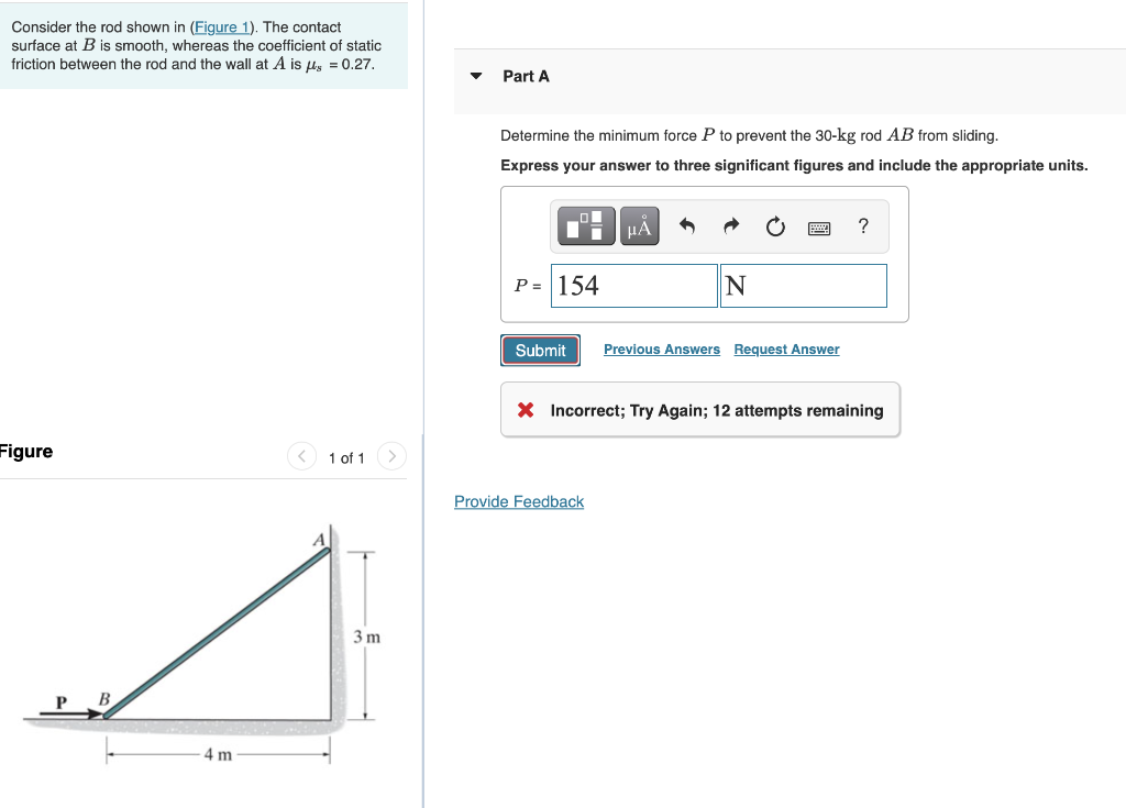 Solved Consider the rod shown in (Figure 1). The contact | Chegg.com