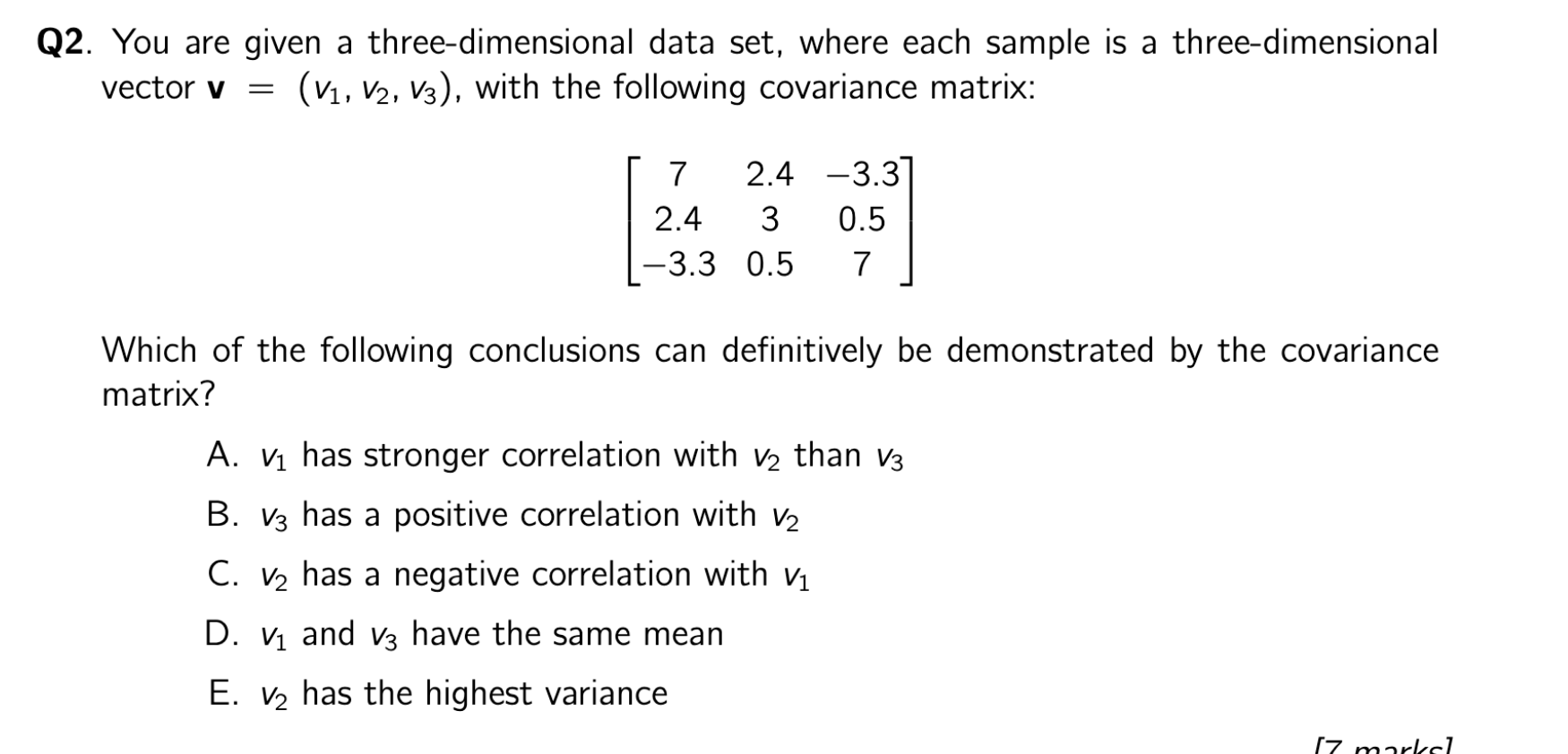 Solved 2. You are given a three-dimensional data set, where | Chegg.com