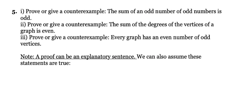Solved 5. i) Prove or give a counterexample: The sum of an | Chegg.com Solved 5. i) Prove or give a counterexample: The sum of an | Chegg.com