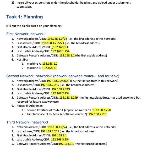 Solved Plan network address spaces for three interconnected | Chegg.com