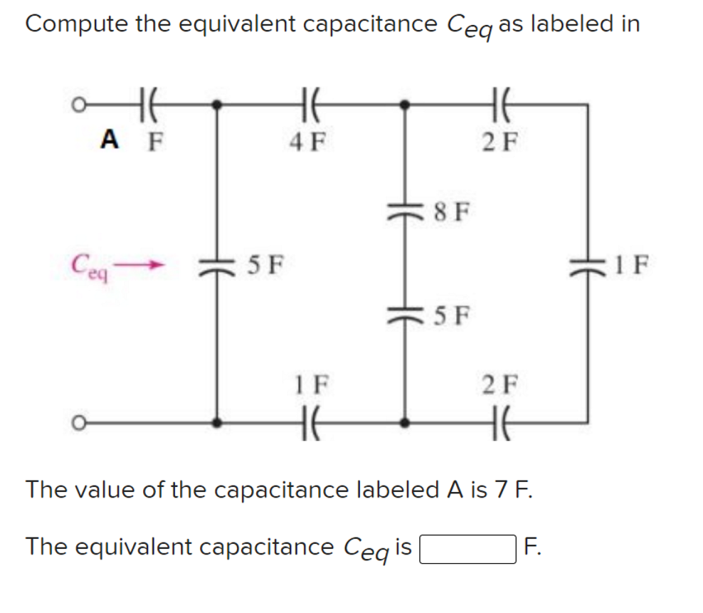 Solved Compute the equivalent capacitance Ceq as labeled in | Chegg.com