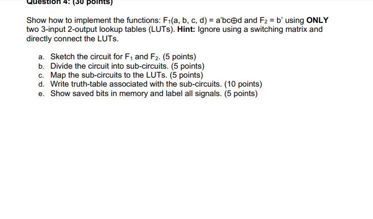 Solved son 4: (50 points) Show how to implement the | Chegg.com