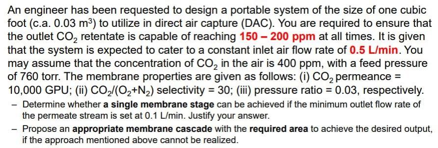 Solved An engineer has been requested to design a portable | Chegg.com