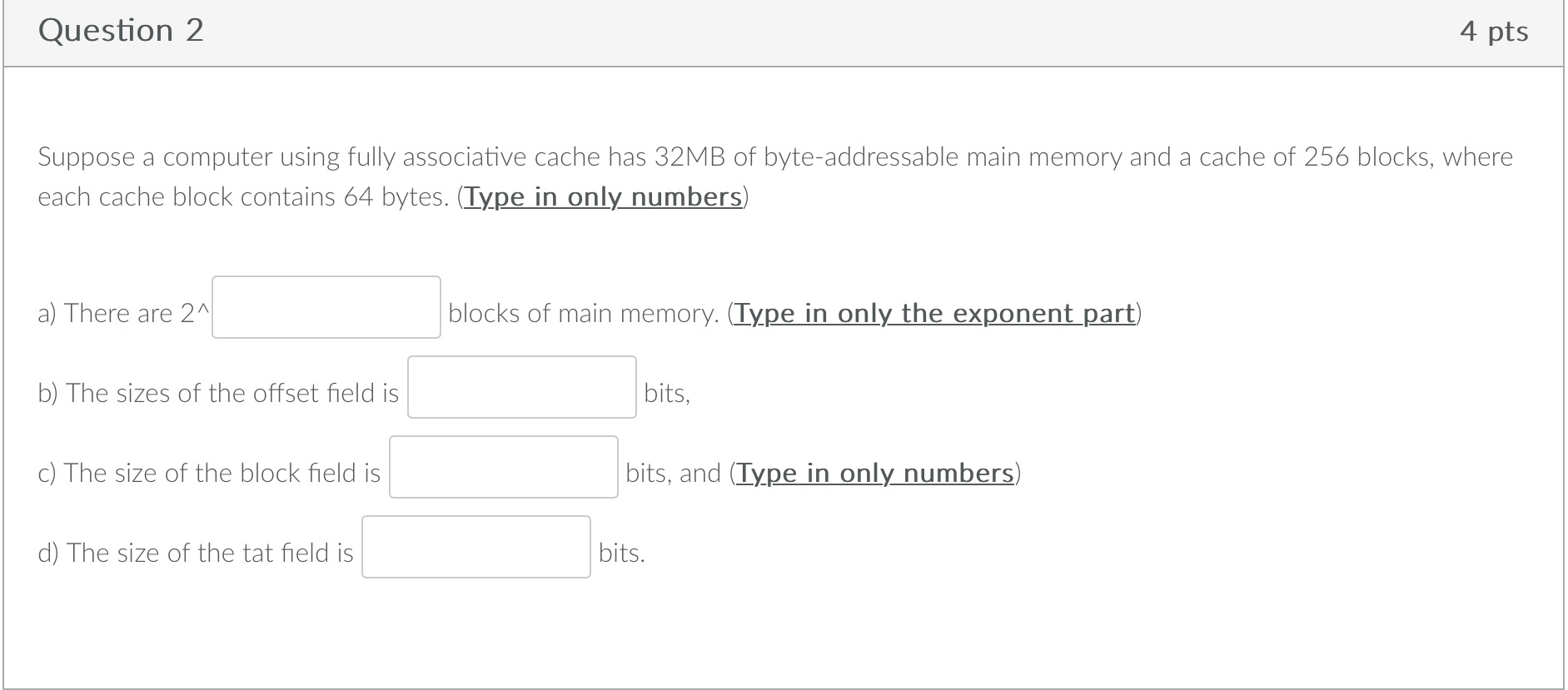 Solved Suppose a computer using fully associative cache has | Chegg.com