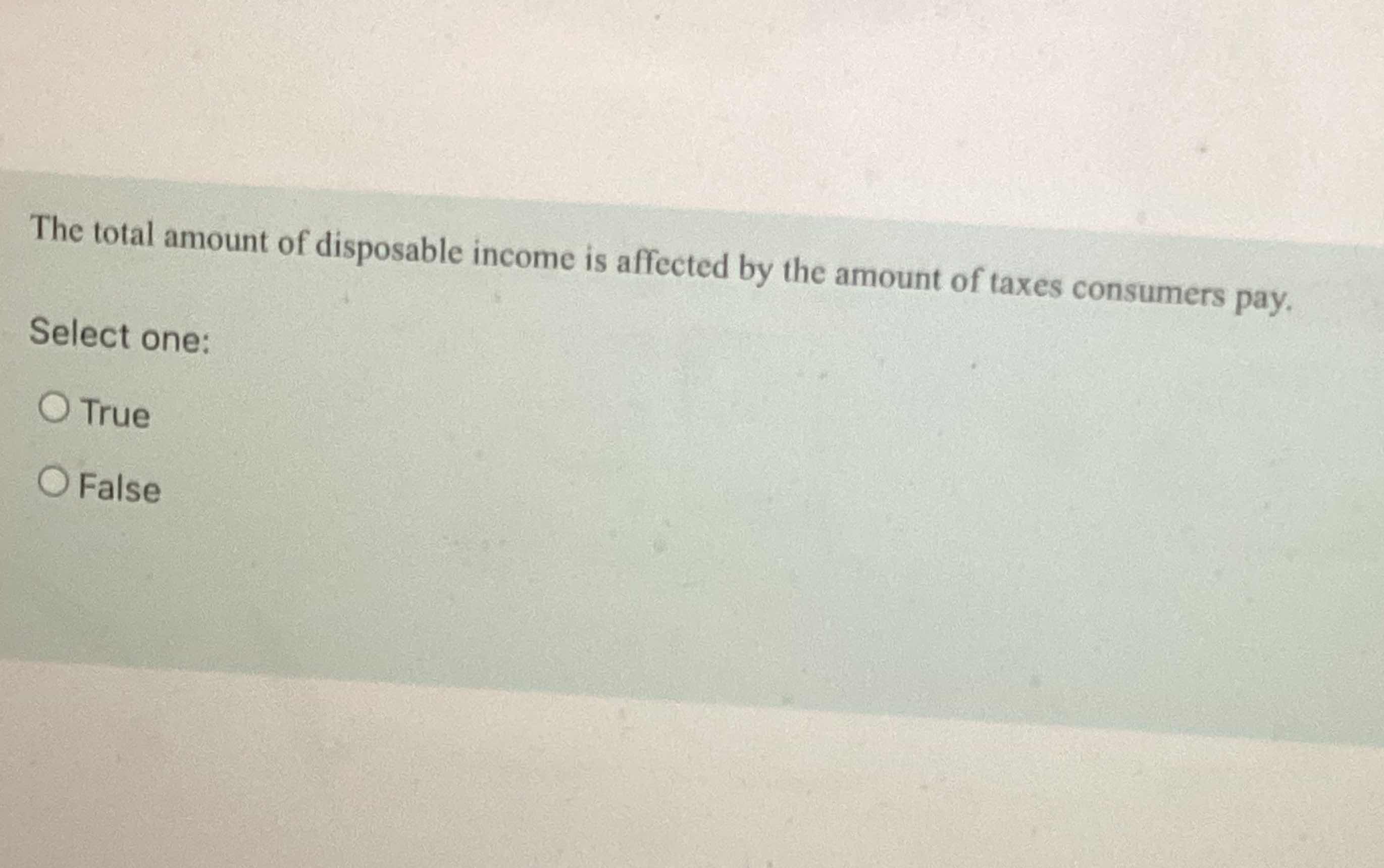 Solved The total amount of disposable income is affected by | Chegg.com