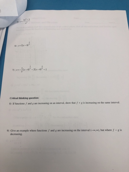Solved Intervals of Increase and Decrease Date Period For | Chegg.com