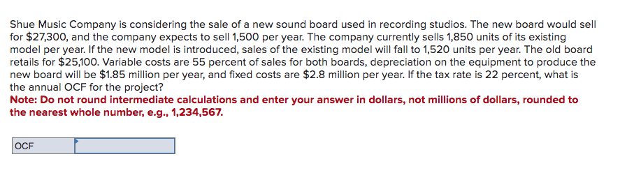 Solved Shue Music Company is considering the sale of a new | Chegg.com