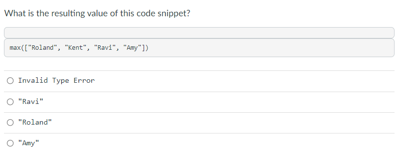 Solved What is the resulting value of this code snippet? | Chegg.com