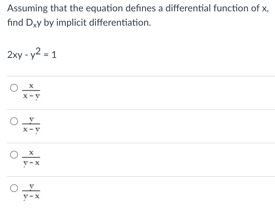 Solved Assuming that the equation defines a differential | Chegg.com