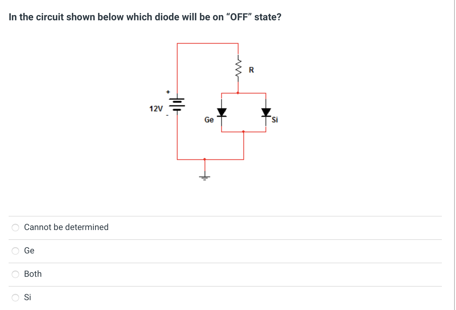 Solved In the circuit shown below which diode will be on | Chegg.com
