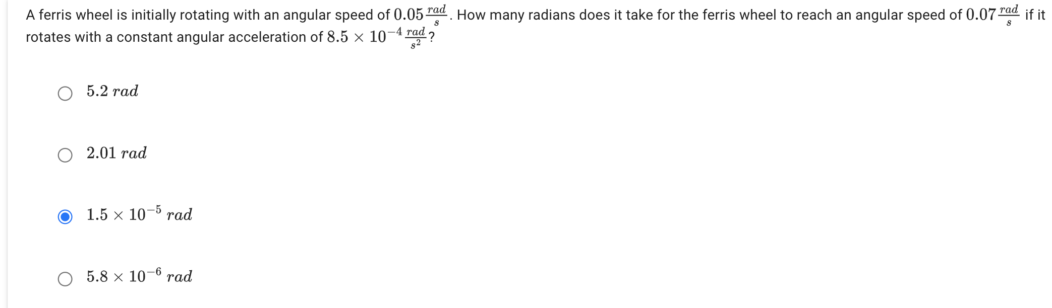 Solved A ferris wheel is initially rotating with an angular | Chegg.com