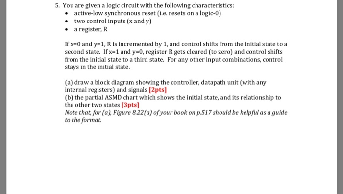 5. You are given a logic circuit with the following | Chegg.com