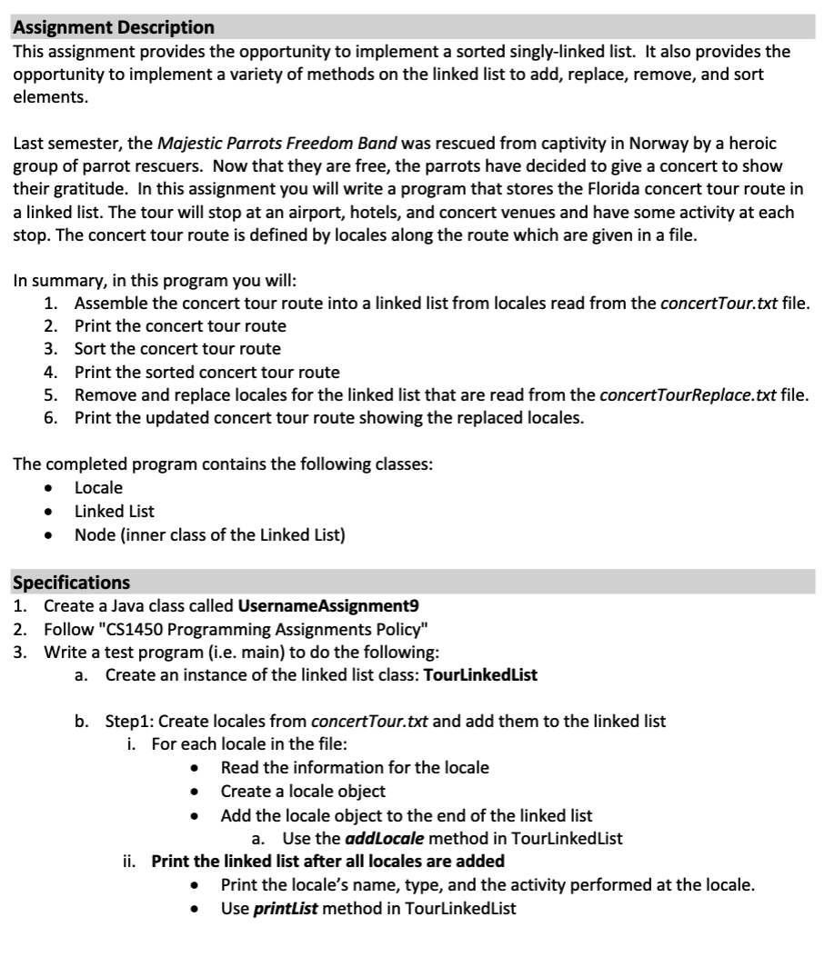 Solved Assignment Description This assignment provides the | Chegg.com
