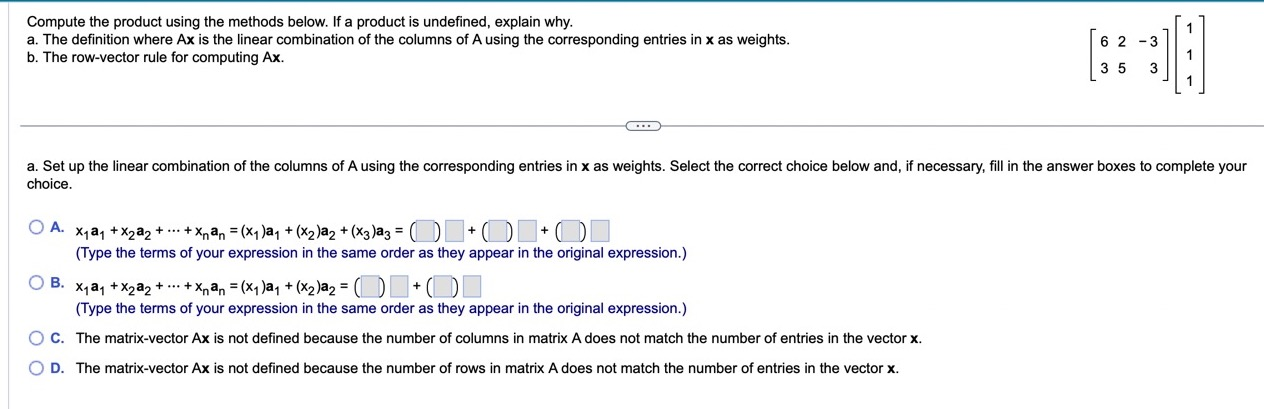 Compute the product using the methods below. If a | Chegg.com