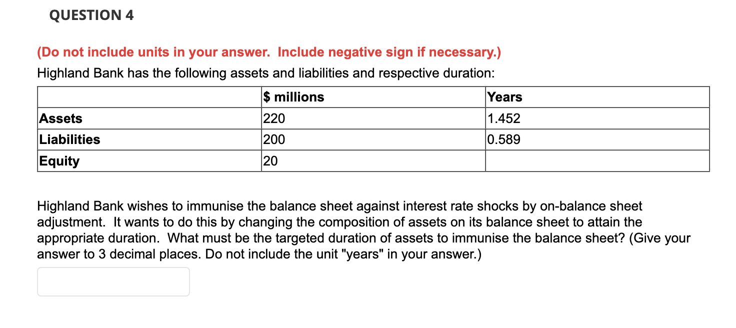 Solved (Do not include units in your answer. Include | Chegg.com