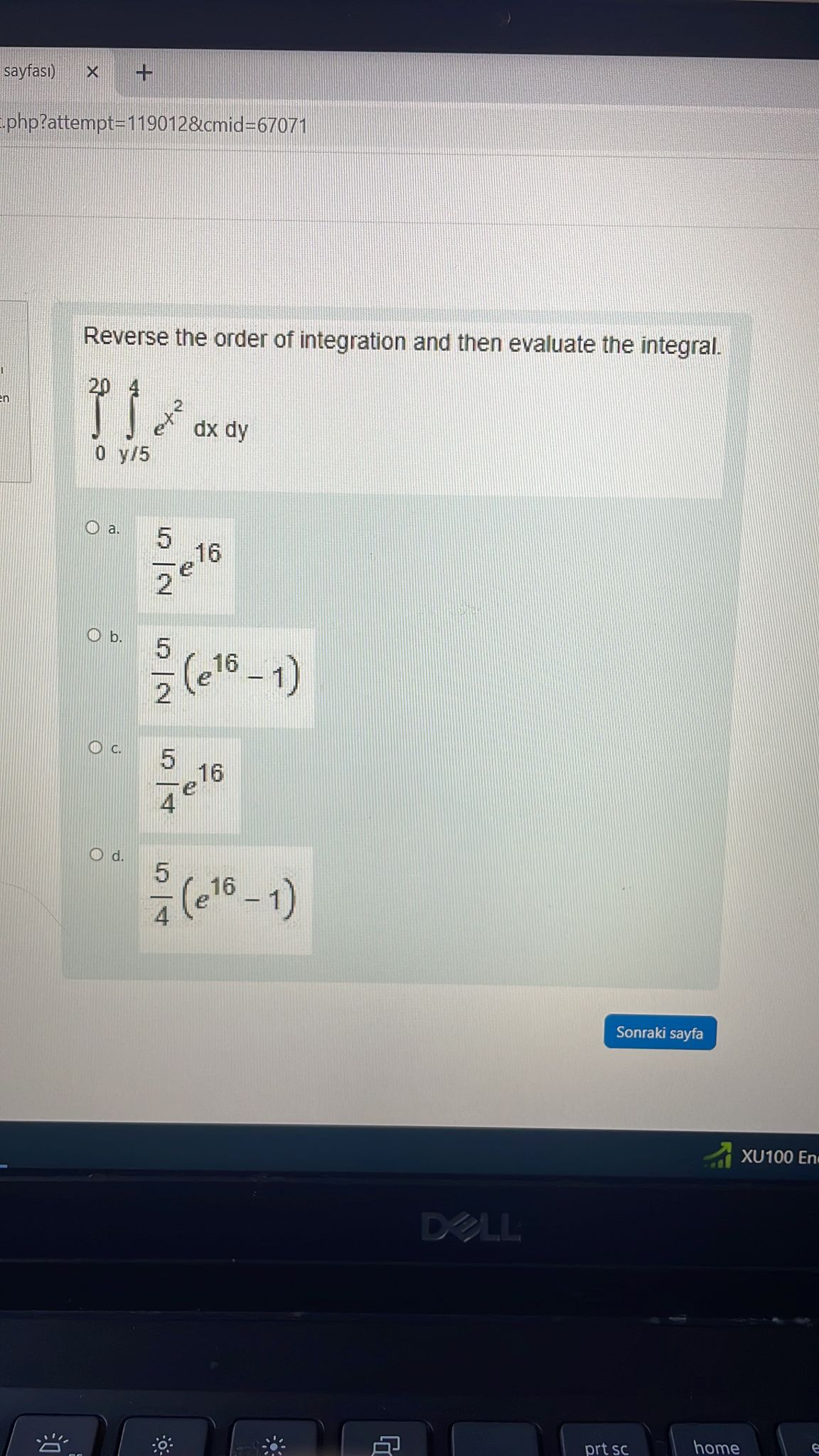 Solved Reverse the order of integration and then evaluate | Chegg.com