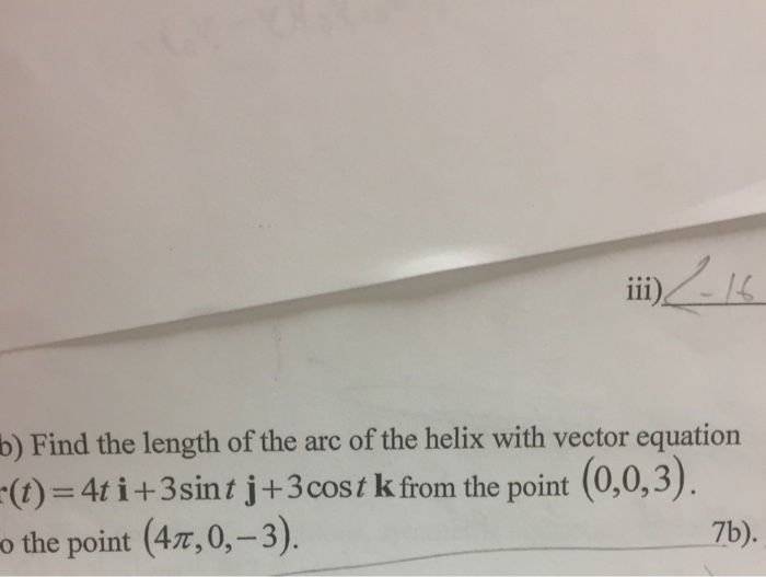 Solved Find the length of the arc of the helix with vector | Chegg.com