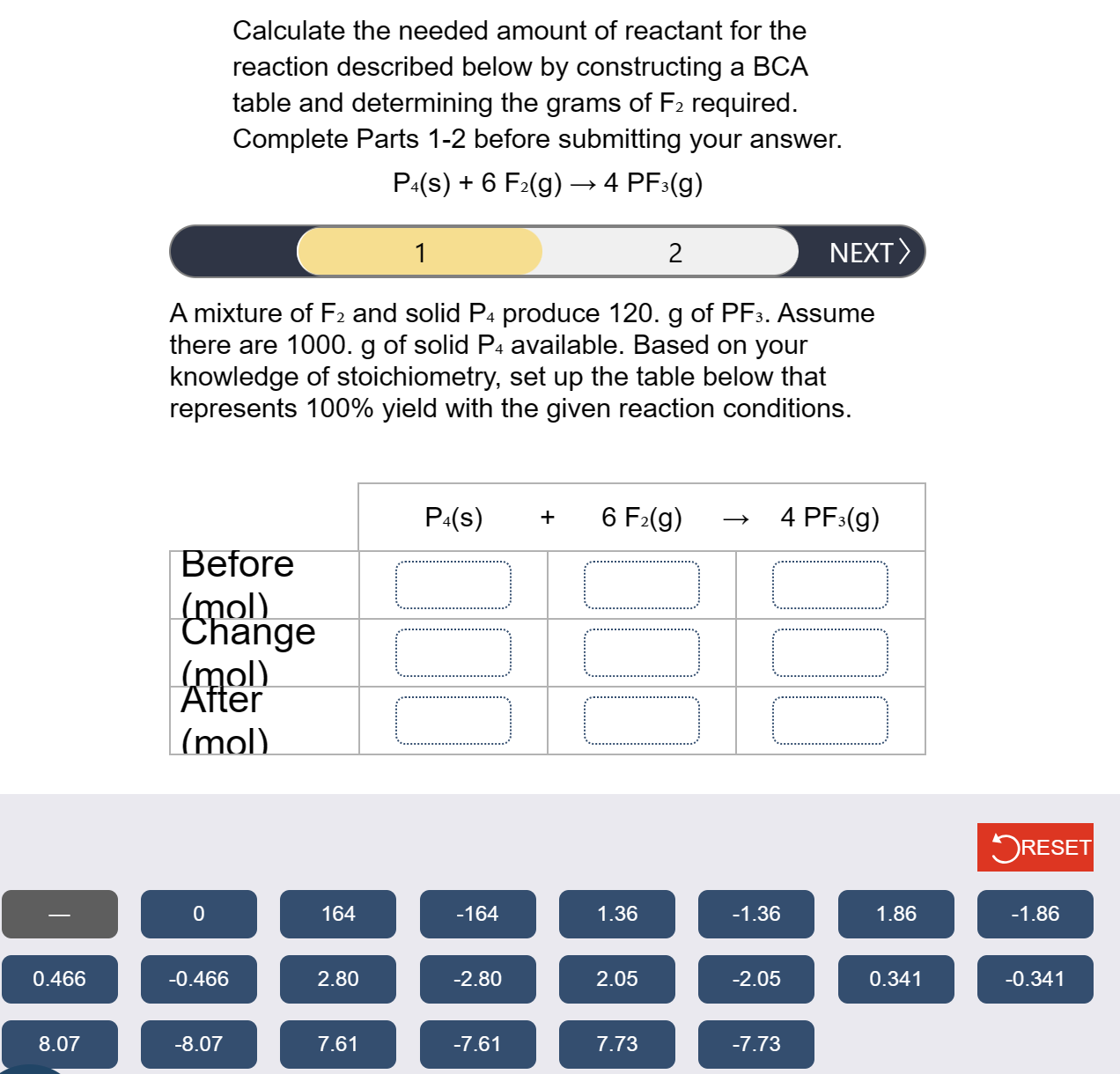 Solved Calculate the needed amount of reactant for the | Chegg.com