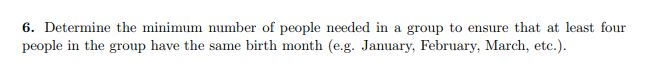 Solved 6. Determine the minimum number of people needed in a | Chegg.com